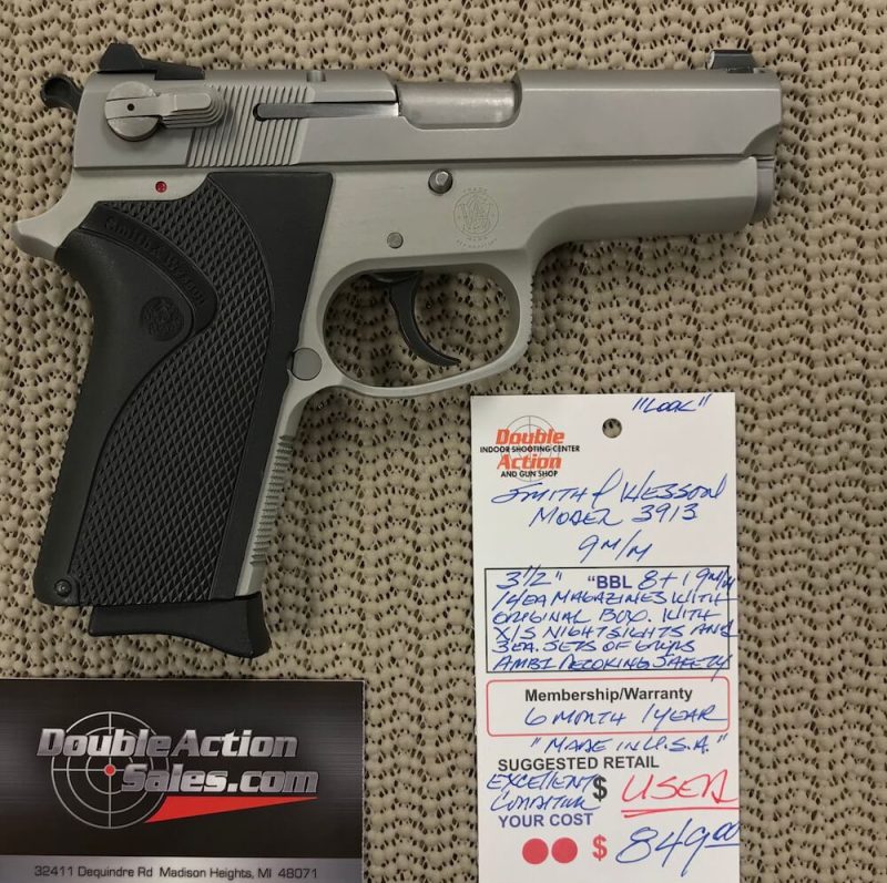 Smith & Wesson 3913 - 9mm (Used) | Double Action Indoor Shooting Center ...
